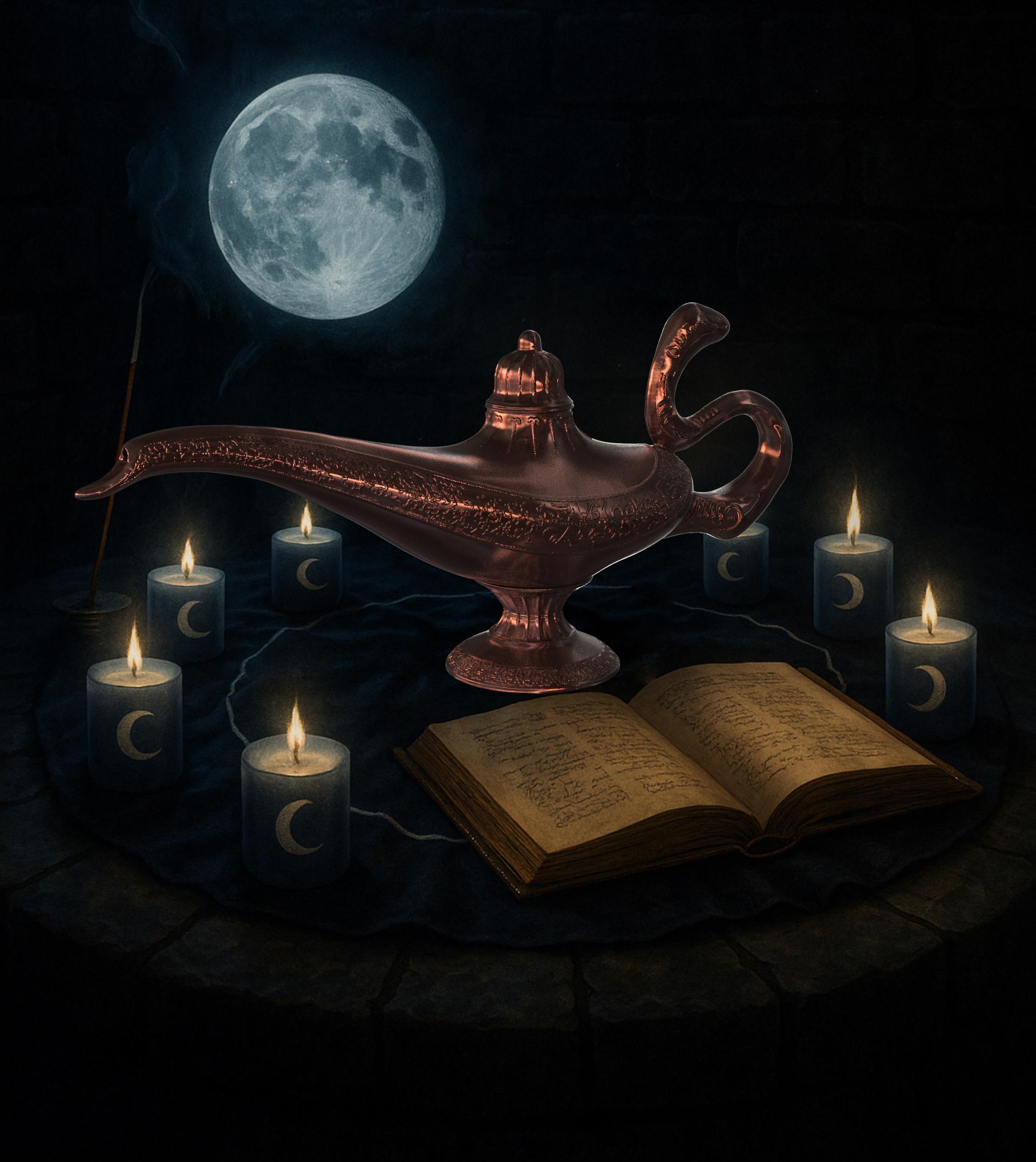 Magic Lamp STL – 3D Print File for Witchcraft Altar & Occult Decor ...