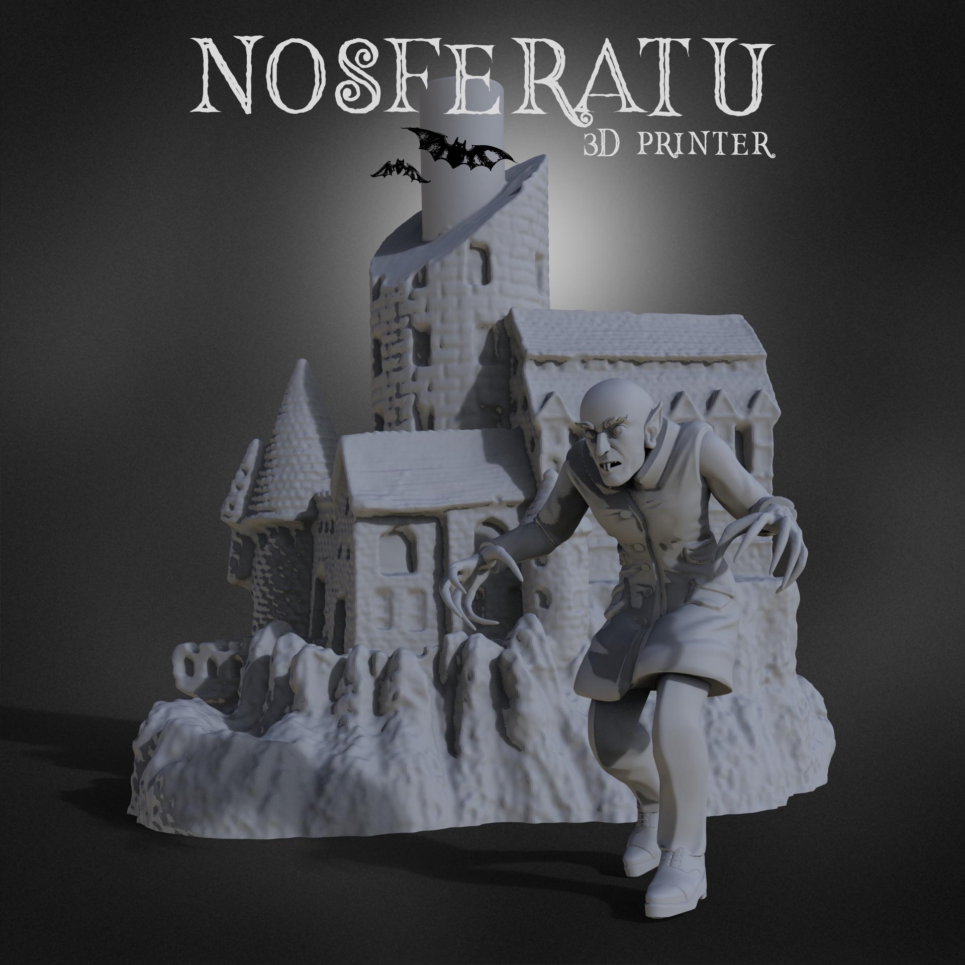 Nosferatu 3D Model – STL File for 3D Printing, Geek Home Decor, Vampire ...