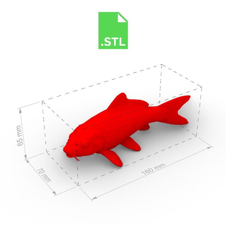 3D Printable Koi Fish Statue STL File – Aquarium Decor Model - Etsy ...