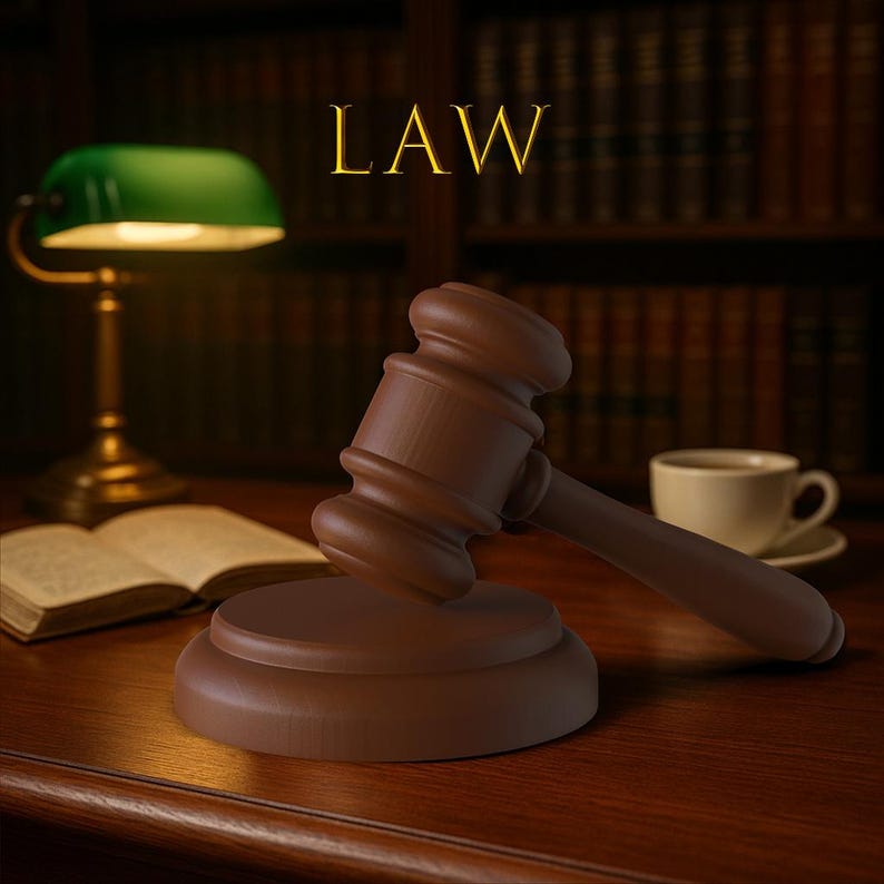 Judge Gavel 3D Printable STL File, Desk Accessory for Advocate, Supreme ...