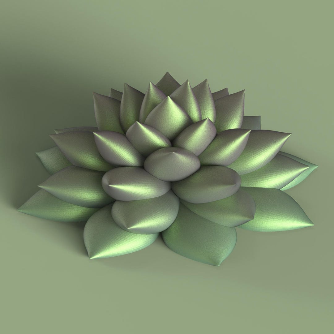 3D Printable Succulent Model STL File, Boho‐style Desktop Plant ...