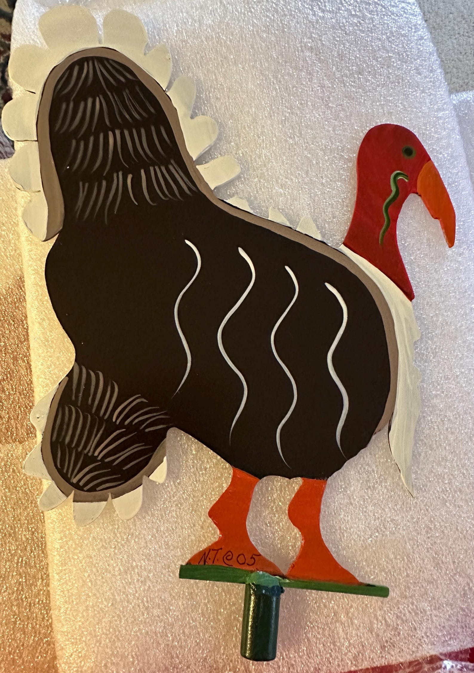 Nancy Thomas Folk Art 2004 TURKEY Candelabra Top. NEW - Etsy