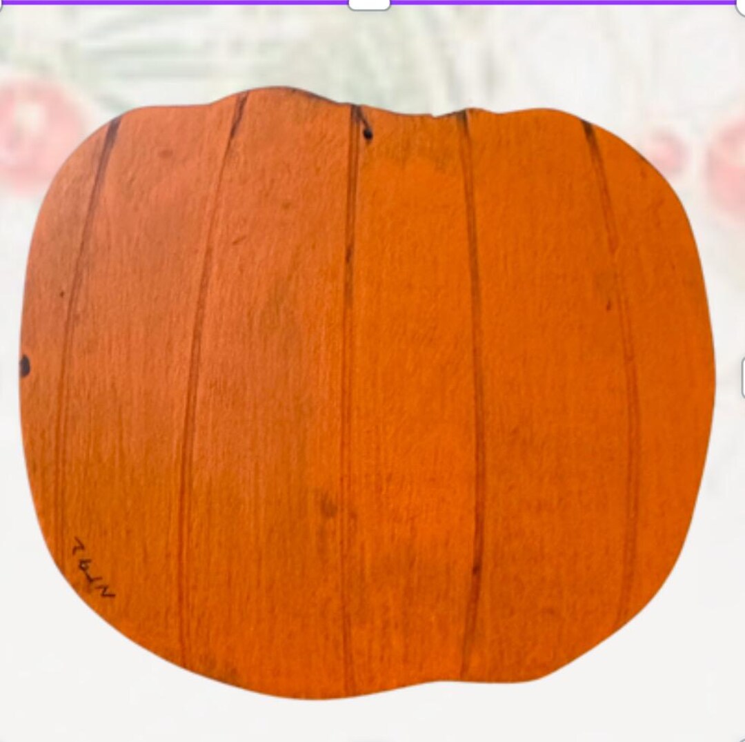 1992 Nancy Thomas Folk Art Wooden Pumpkin. *signed. 5x4 - Etsy