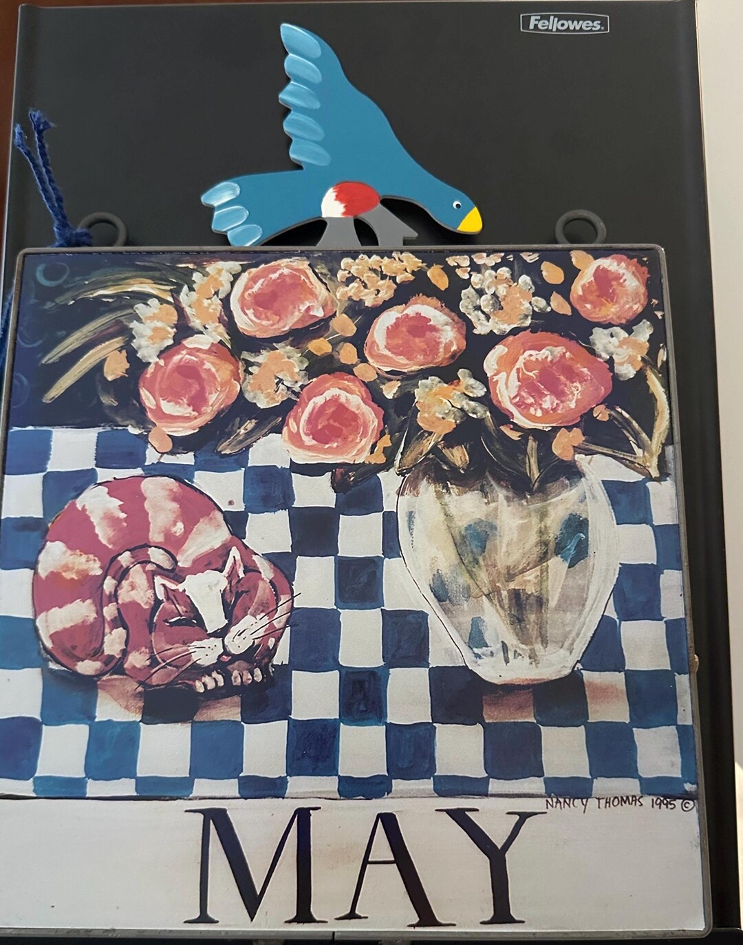Nancy Thomas Folk Art 1995 8x8 MAY Wall Plague - Etsy