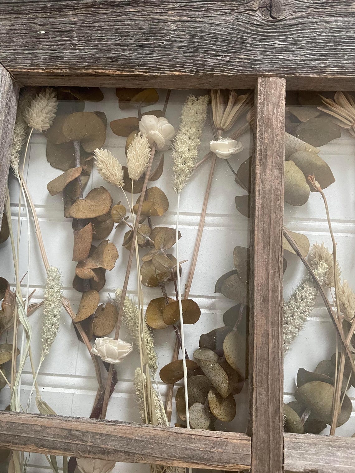 Rustic Botanical Window Pane Wall Decor - Etsy