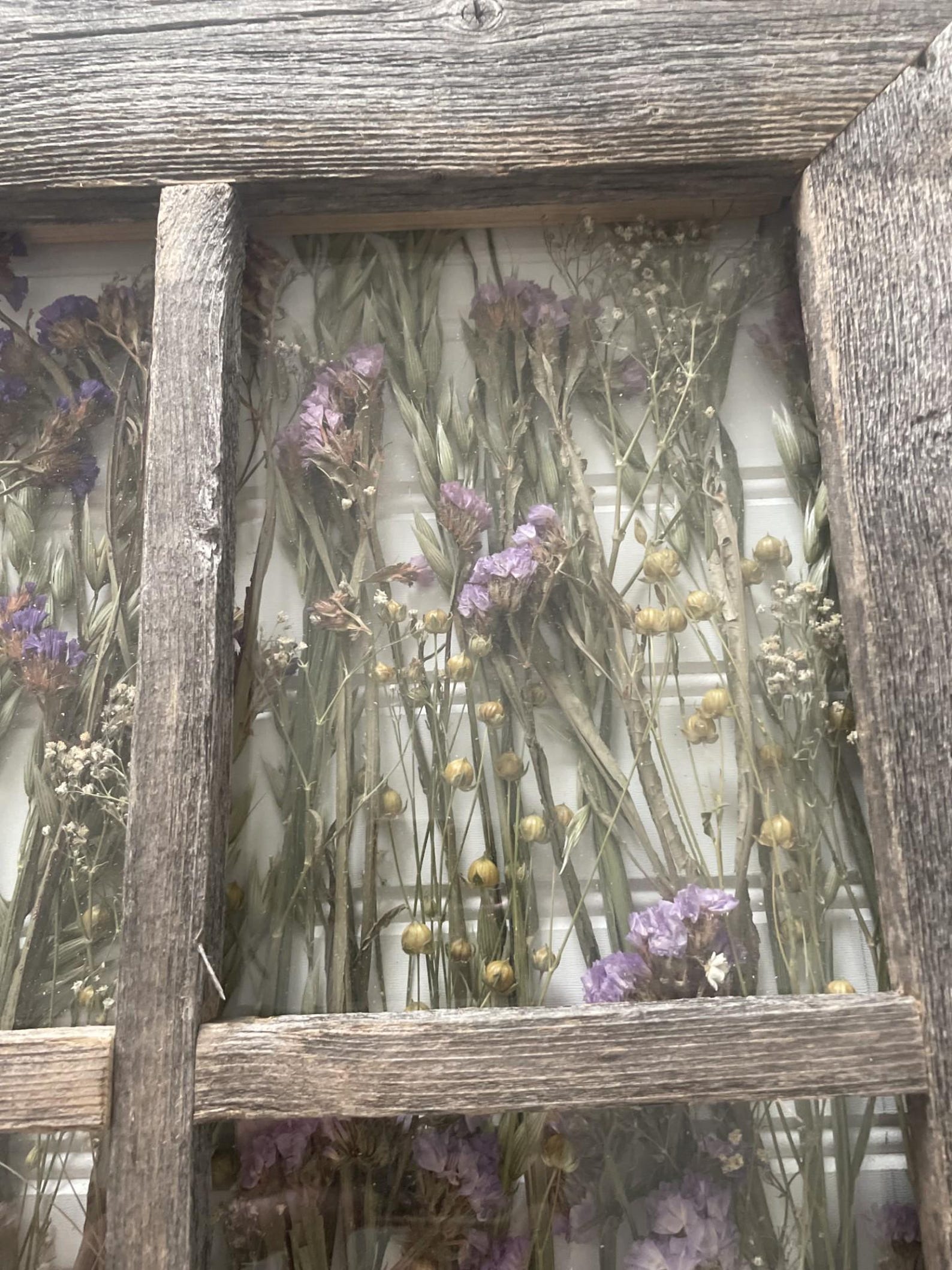 Rustic Botanical Barn Wood Window Pane Wall Decor - Etsy