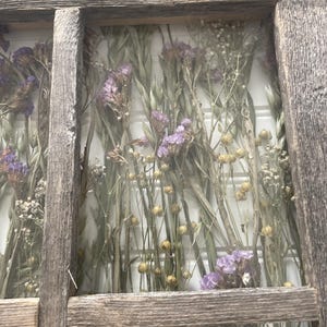 Rustic Botanical Barn Wood Window Pane Wall Decor - Etsy