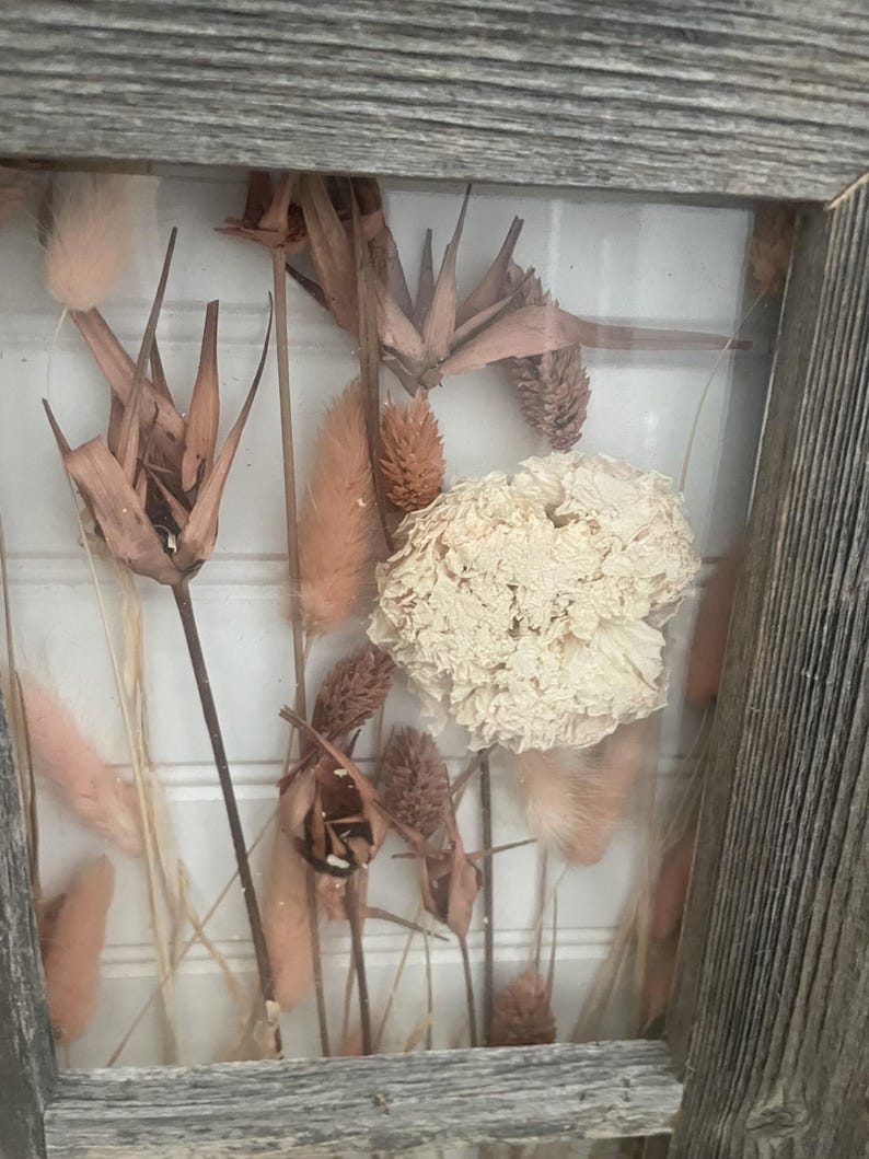 Rustic Botanical Barn Wood Window Pane Wall Decor - Etsy