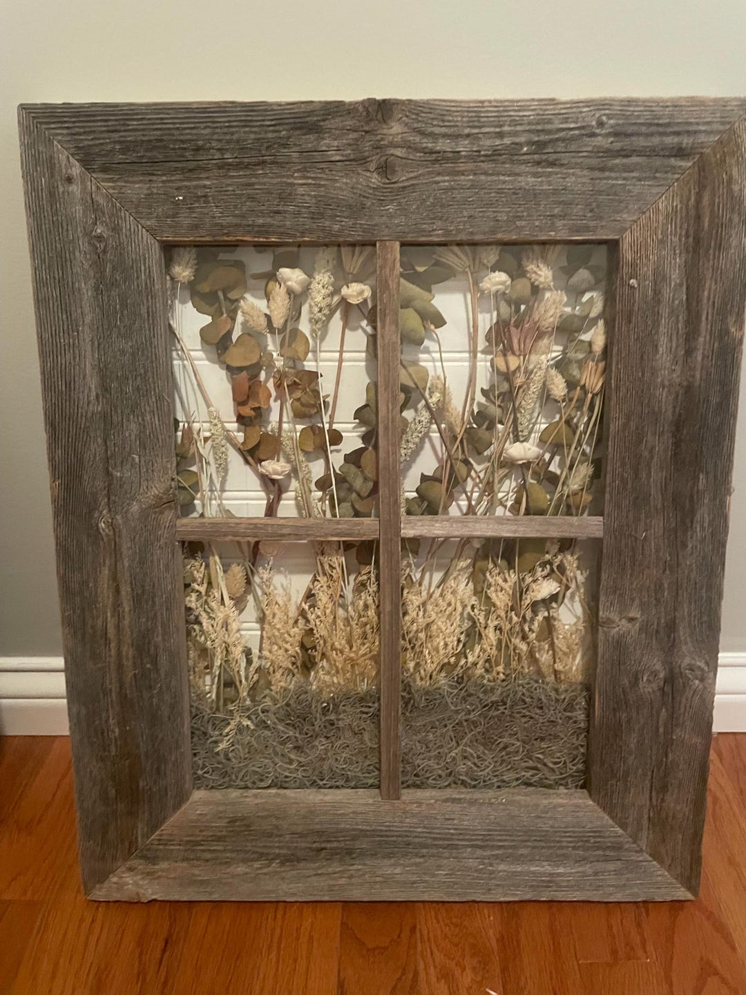 Rustic Botanical Window Pane Wall Decor - Etsy