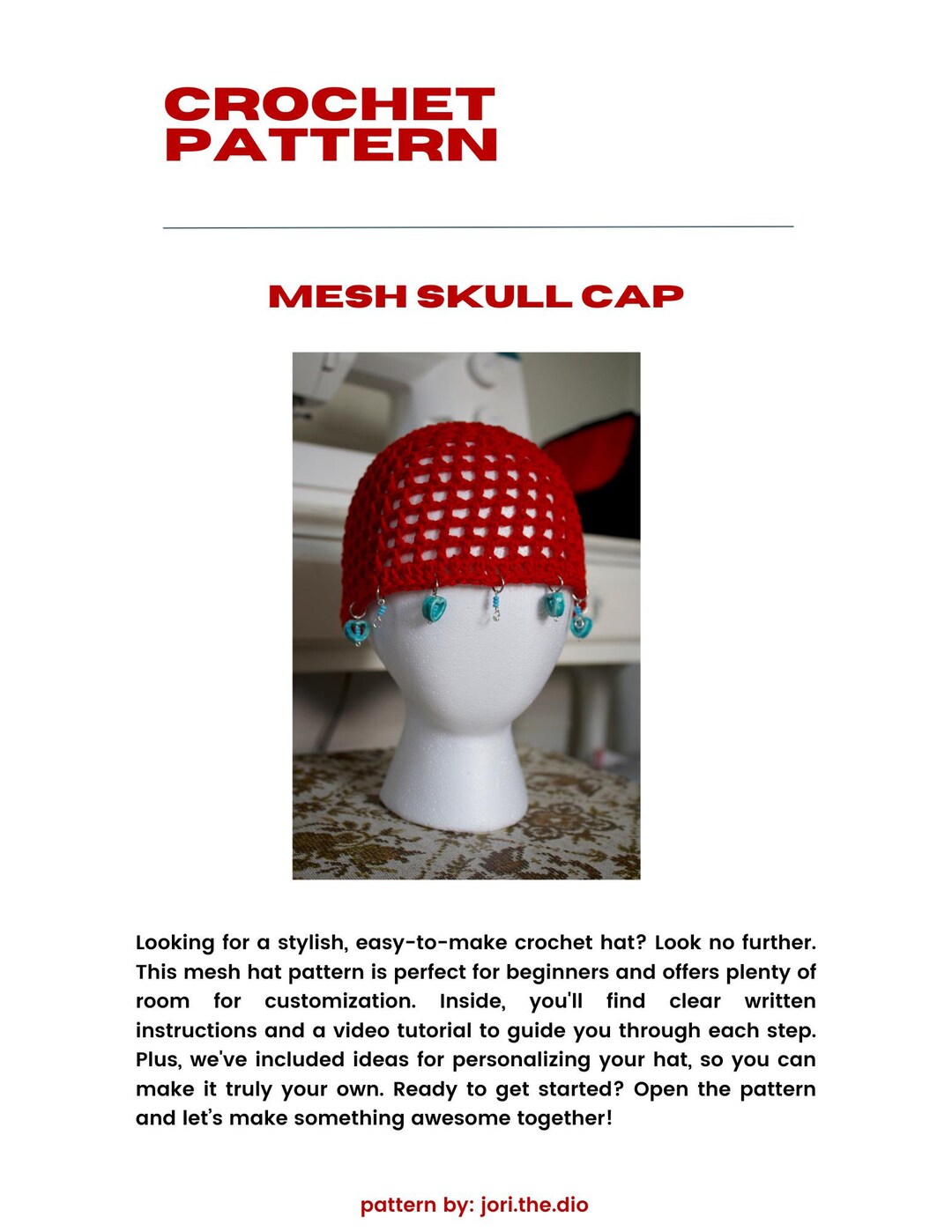 Crochet Mesh Hat Pattern (with Tutorial Link) - Etsy