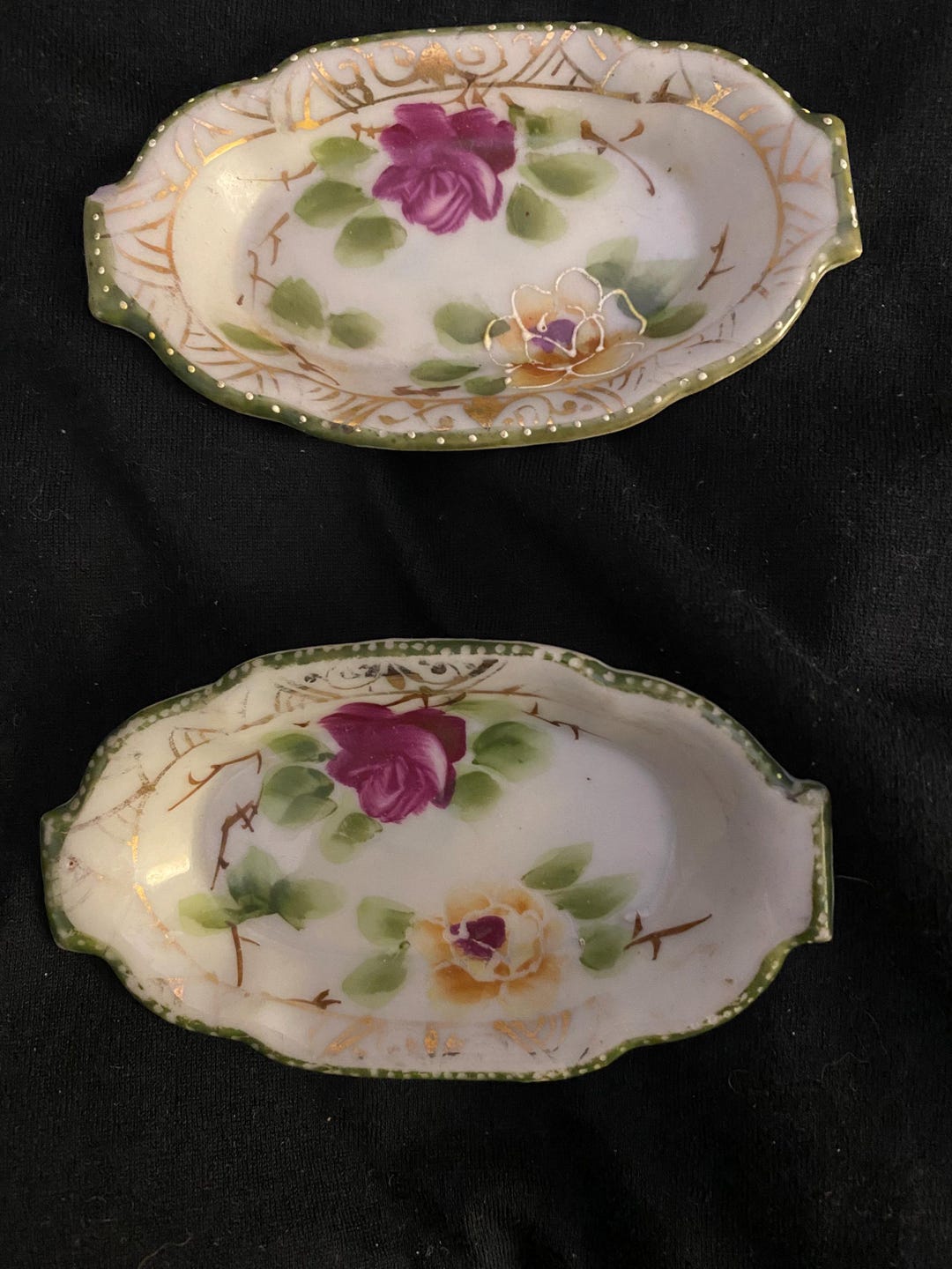 Japanese Hand Painted Butter Pat Dishes/trinkets, Vintage , Floral - Etsy