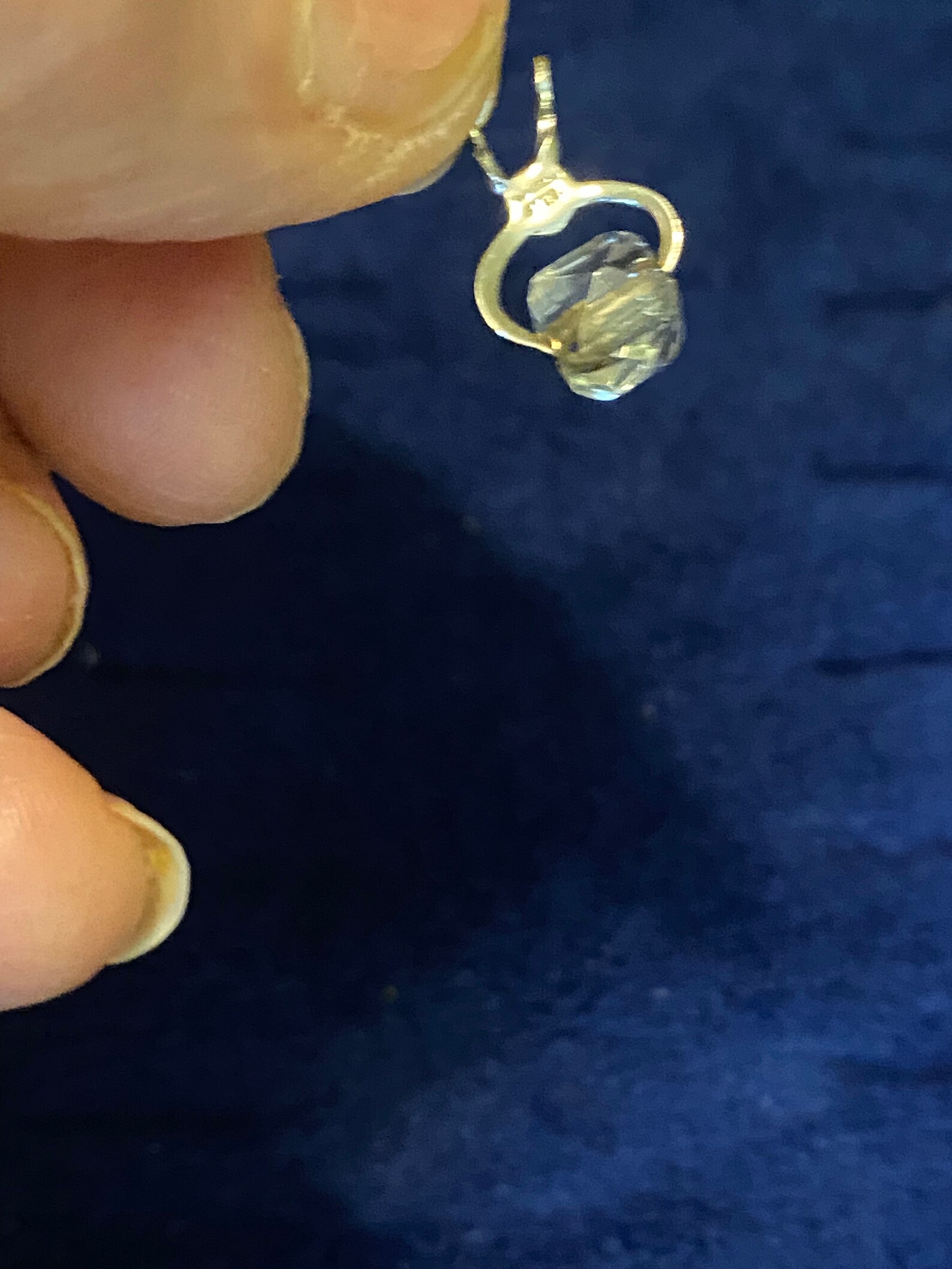 Ice Tong Charm in Sterling Silver. Faceted Crystal “ice” of Some Kind ...