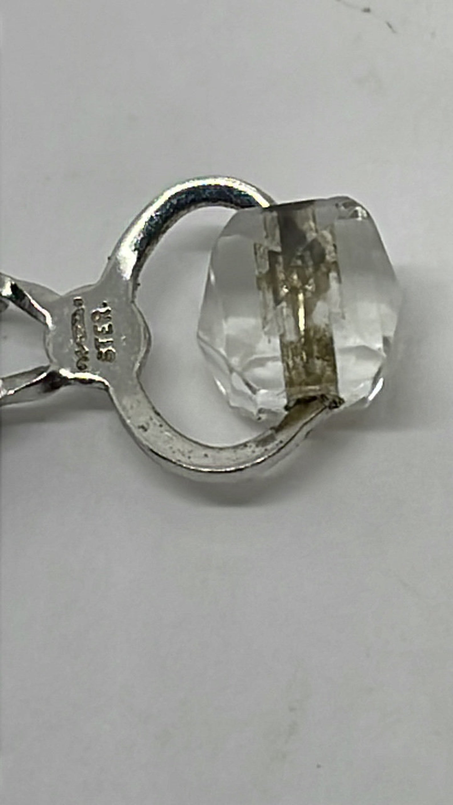 Ice Tong Charm in Sterling Silver. Faceted Crystal “ice” of Some Kind ...