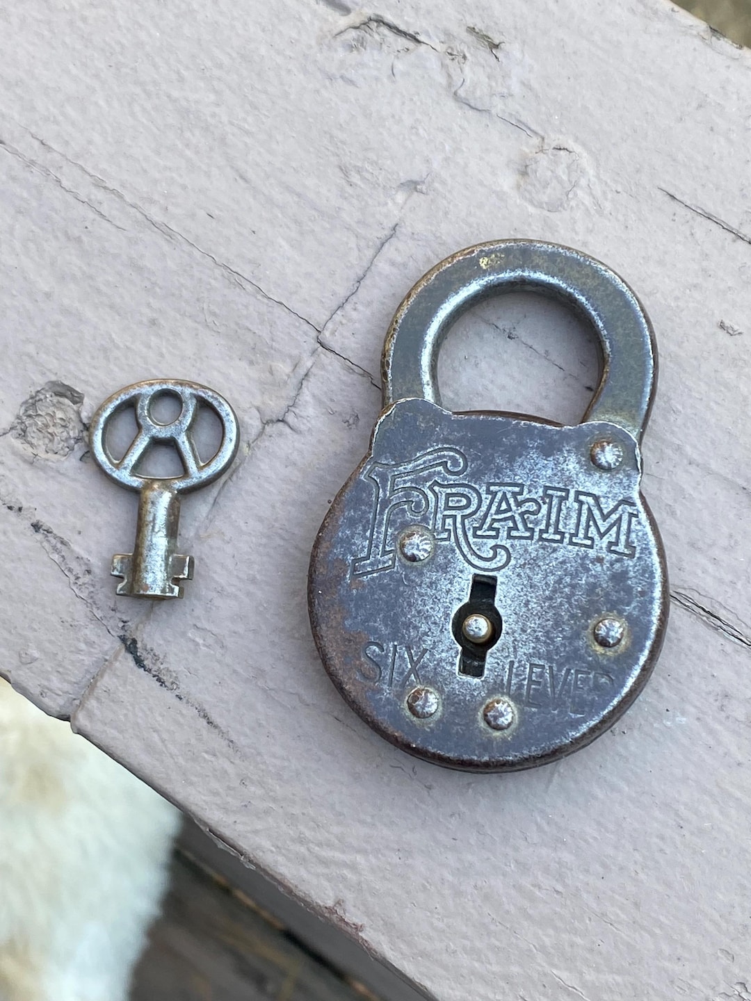 Fraim Six Lever Vintage Padlock, in Excellent Condition. It Comes With ...
