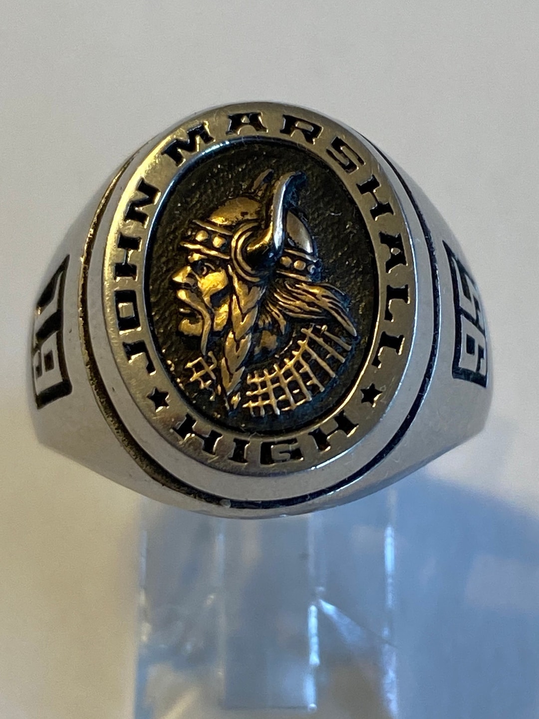 Class Ring, Artcarved Siladium, Size 10, Vikings, 1995, John Marshall ...