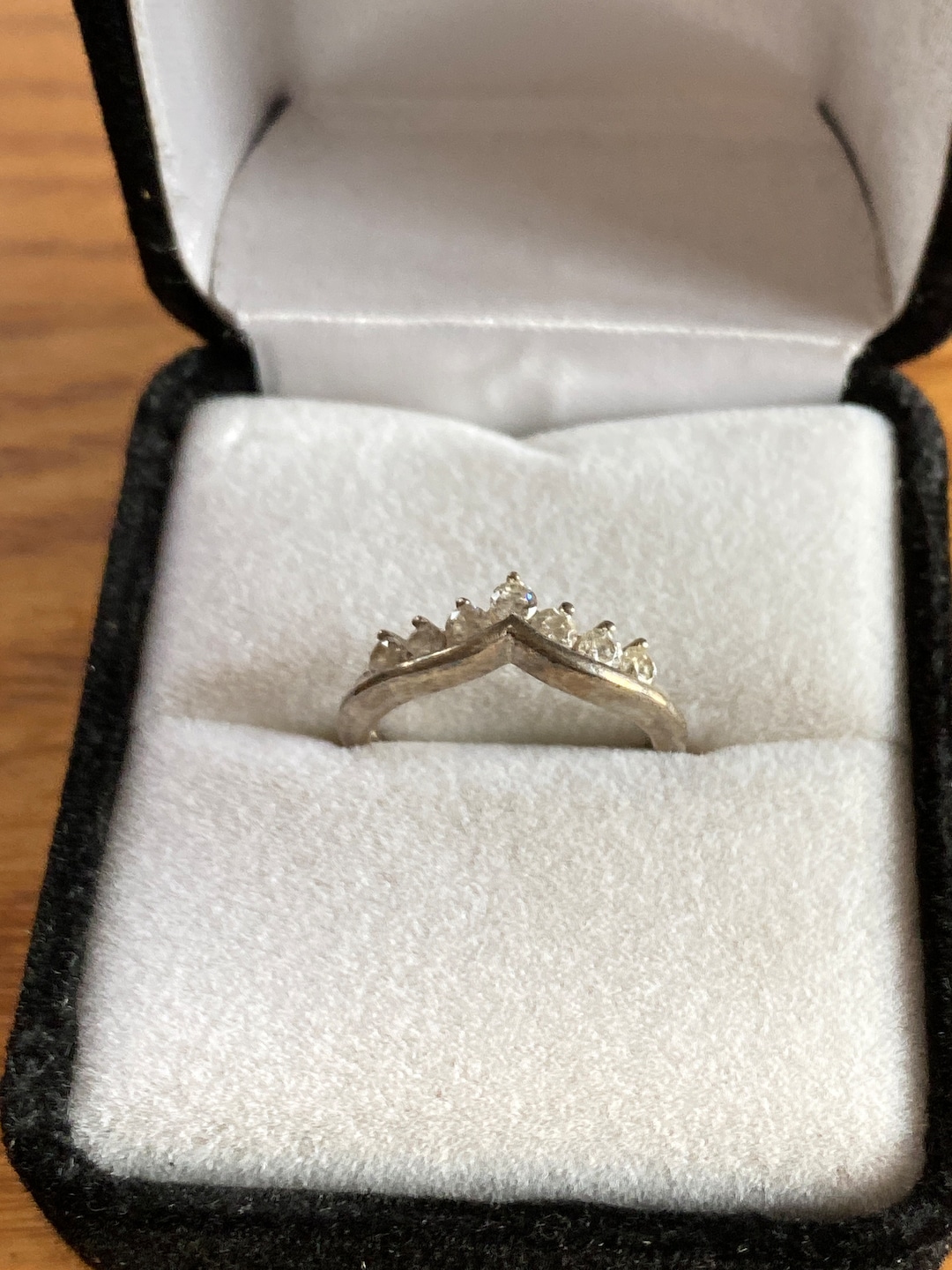 Enhancer Ring, Wedding Band. Sterling Silver, Cubic Zirconia, Vintage ...