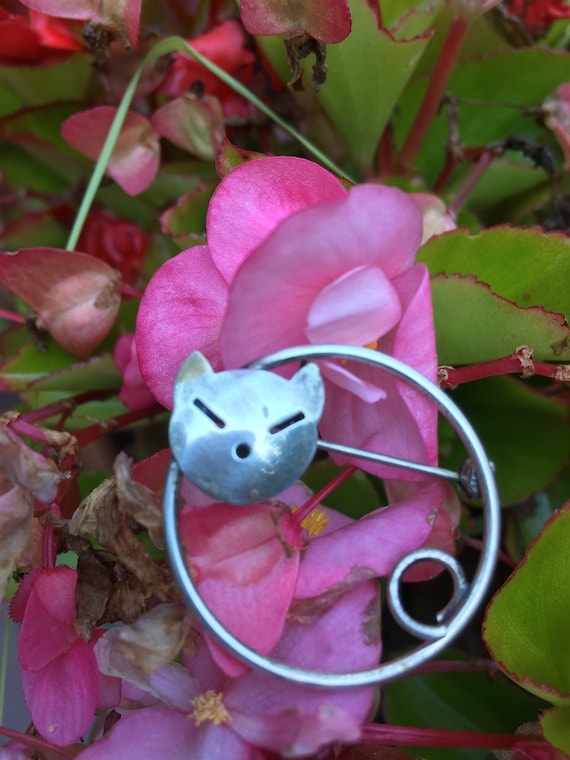 1950s Sterling Silver Cat Pin/Phyllis M. Jacobs/925 S… - Gem