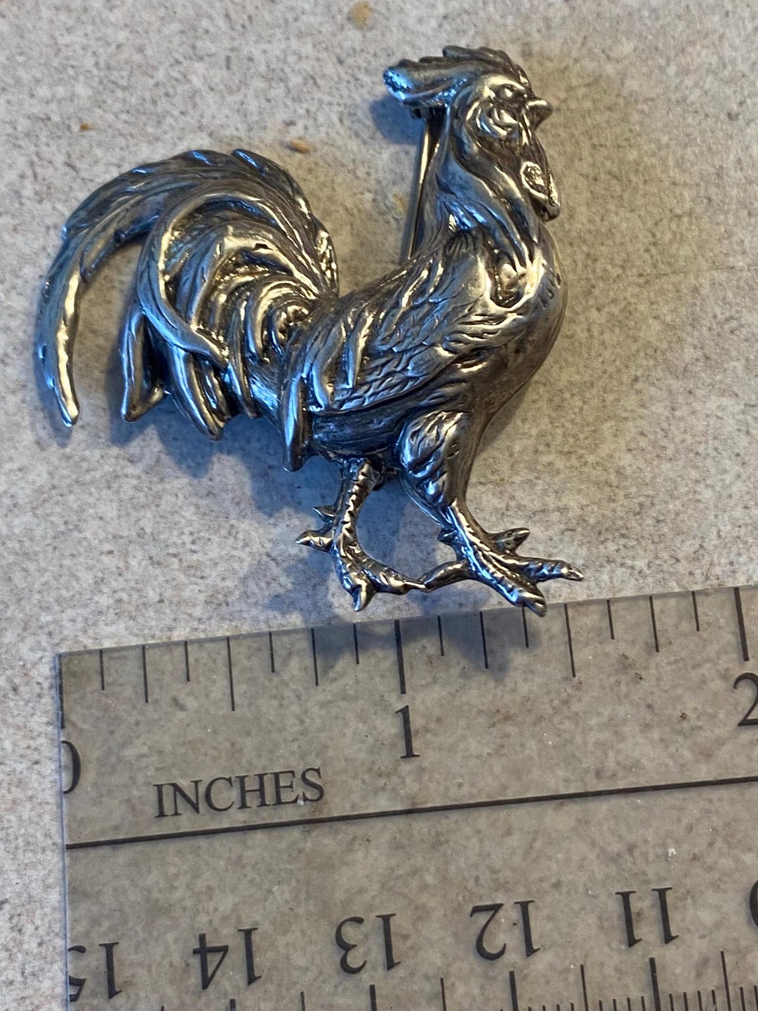 Rooster Pin, Vintage in Sterling Silver. Hallmarked. Reposse With ...