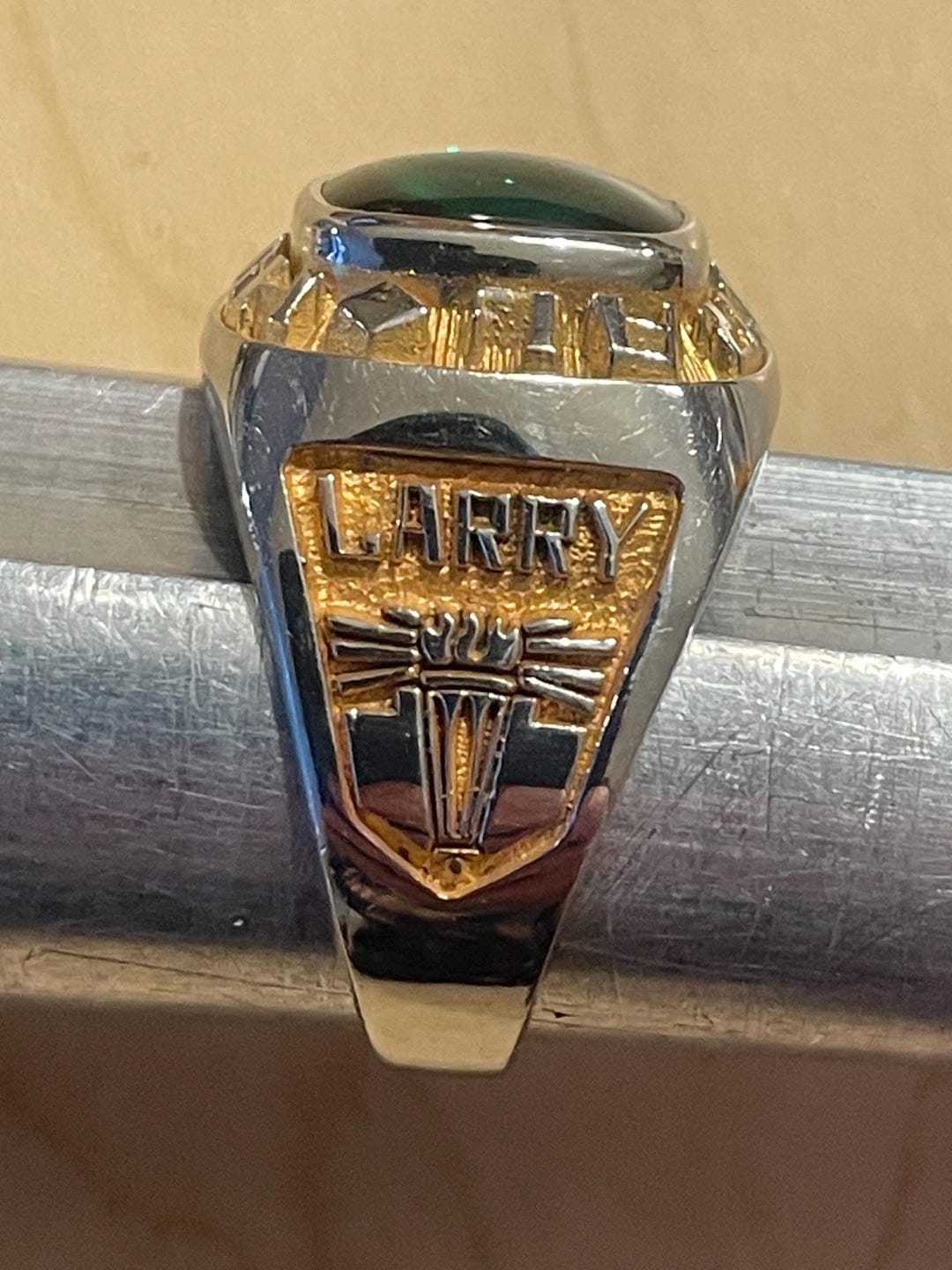Class Ring, Trillium, Gold Lance in a Size 11. Larry 1998, Central High ...
