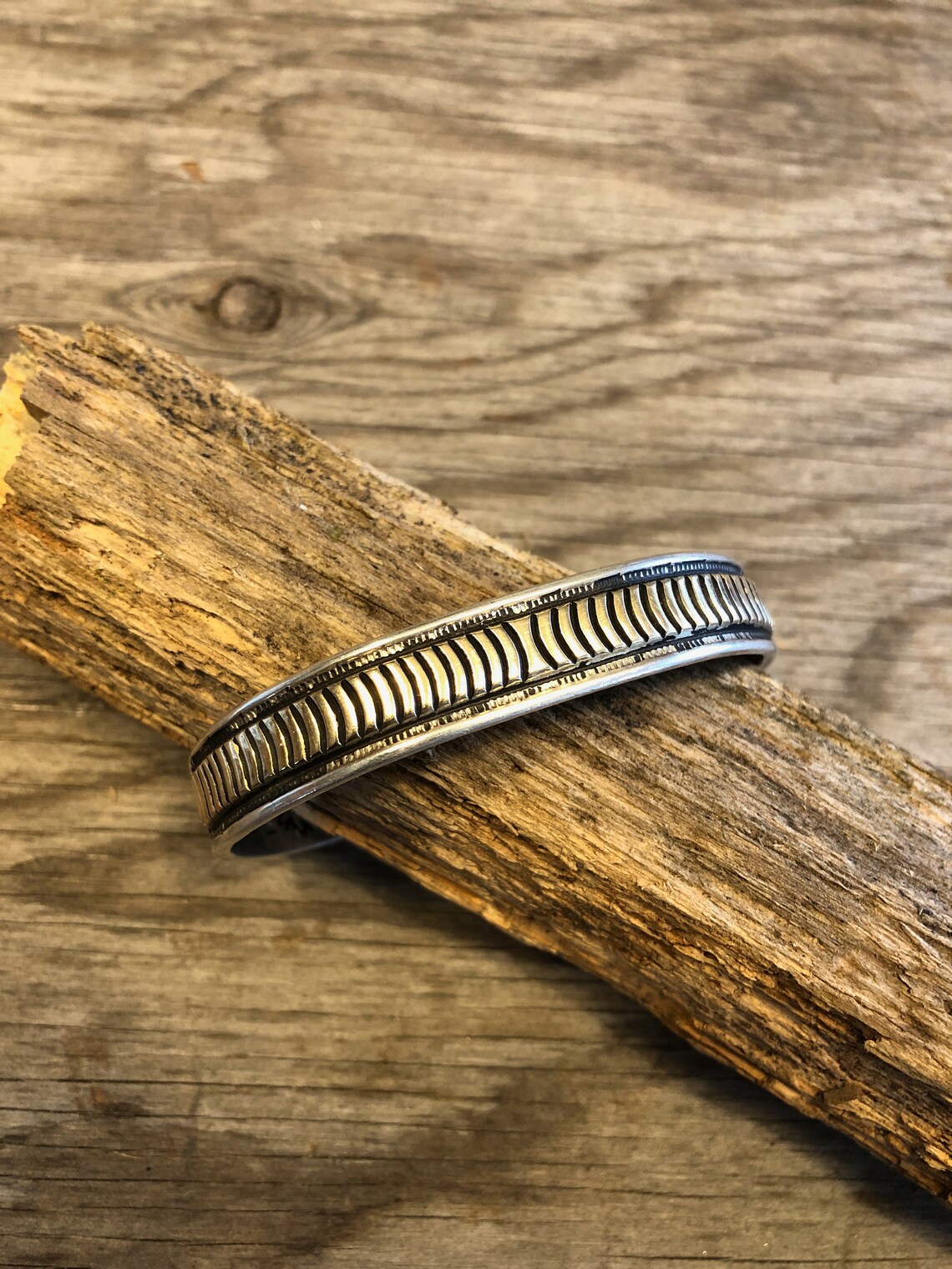 B. Morgan 14k Gold and Sterling Cuff, Navajo Silversmith. - Etsy
