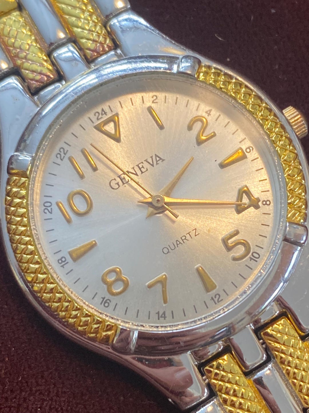Watch, Geneva, New Battery , Gold Dm &silver Tone, 7.5”, Quartz , Very ...