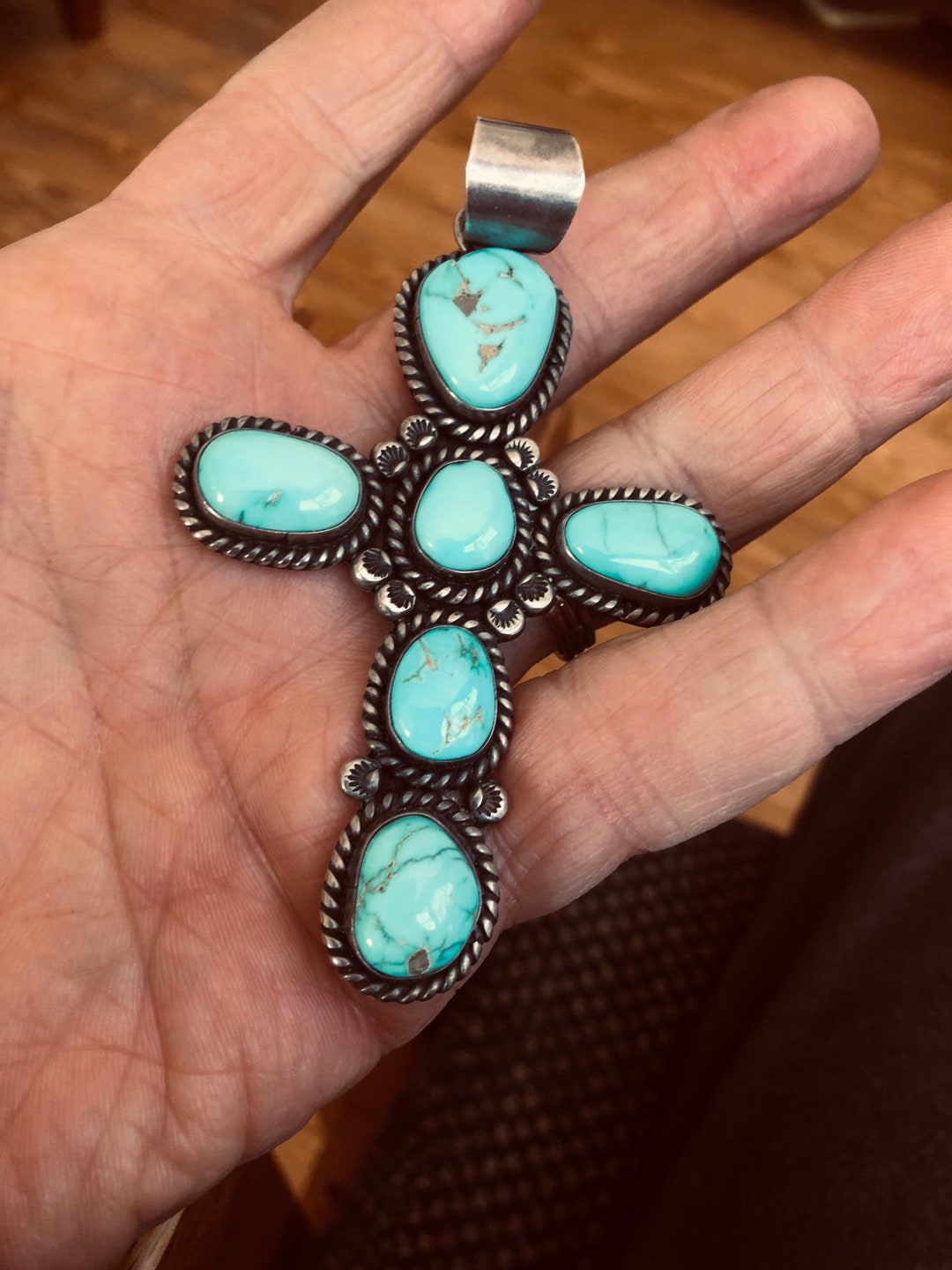 Cross Navajo Signed Nancy Custer Sterling Silver & - Etsy