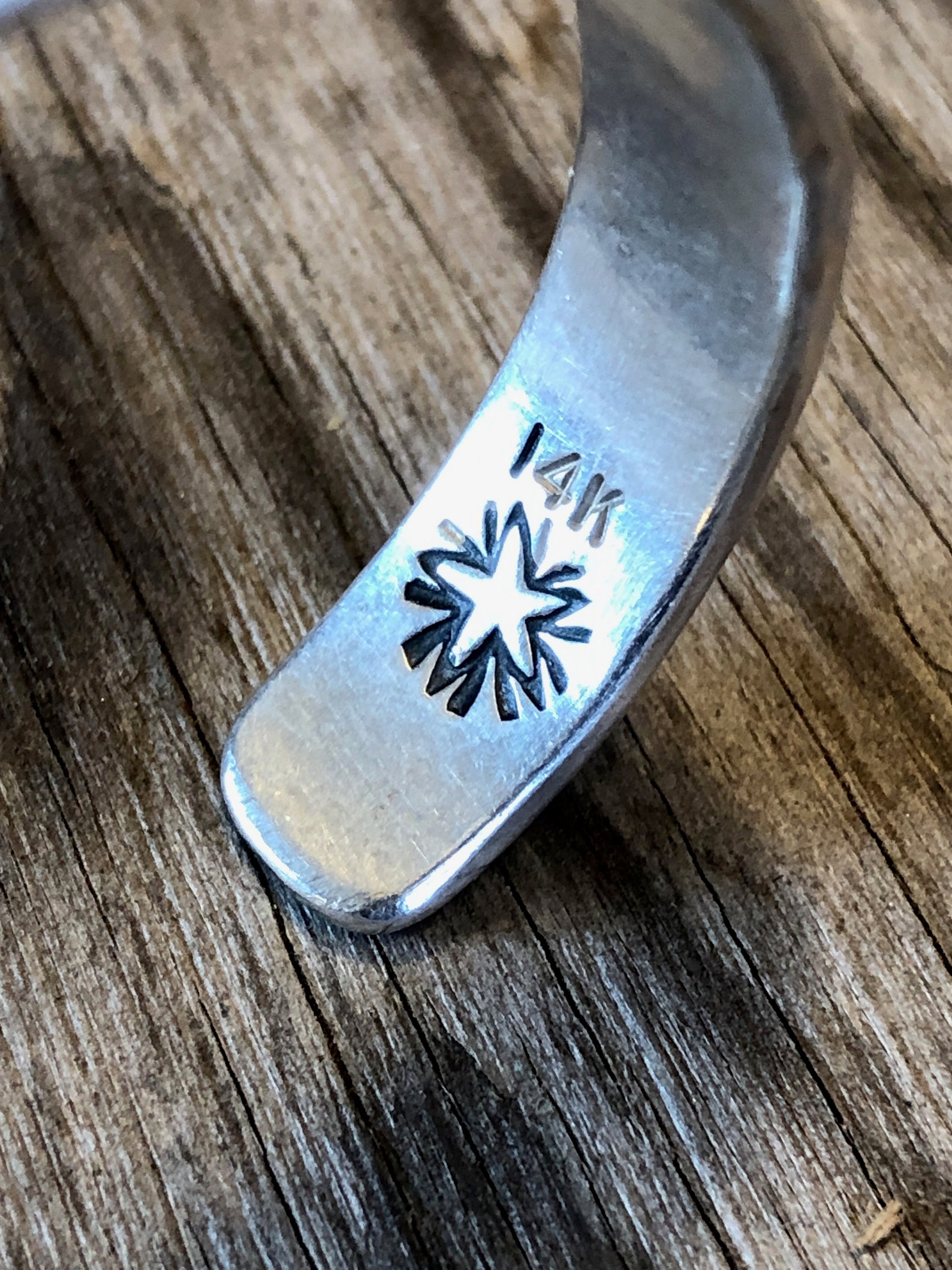 B. Morgan 14k Gold and Sterling Cuff, Navajo Silversmith. - Etsy
