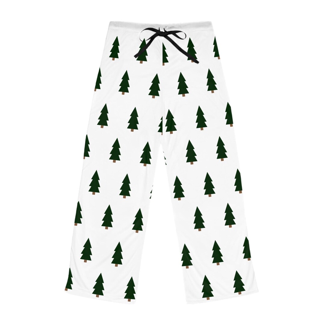 Christmas Tree Women's Pajama Pants, Festive Holiday Lounge Pants, Xmas ...