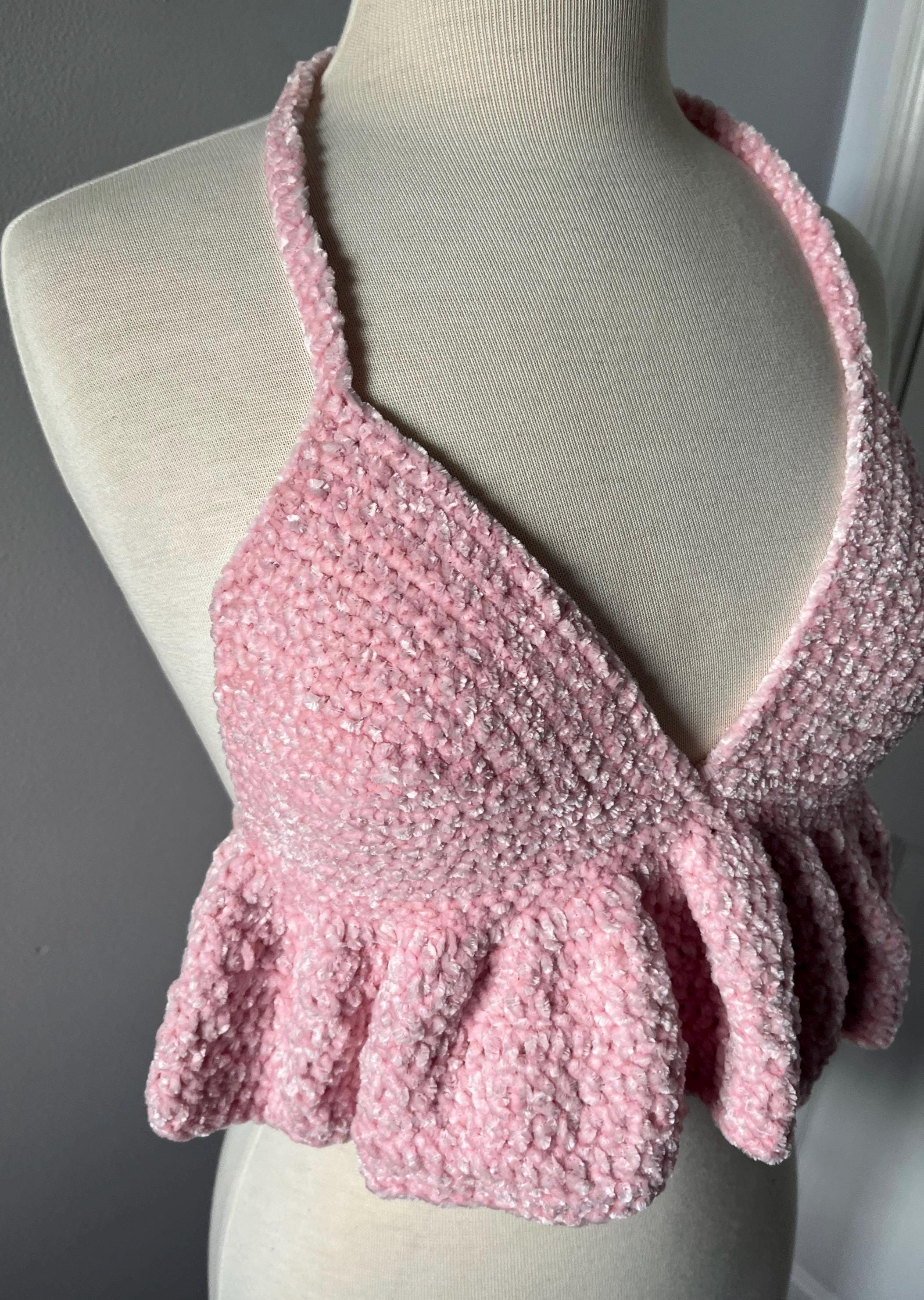 Pink Velvet Ruffle Top - Etsy