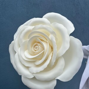 Wedding Decor. Big White Roses. Extra Large Artificial Flowers. 80 Cm ...