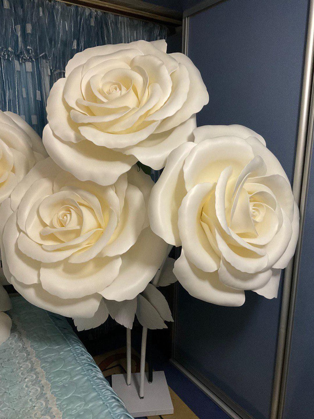 Giant Foam Rose, 27.5" – Wedding, Babyshower Flower Decor, Shop Window ...