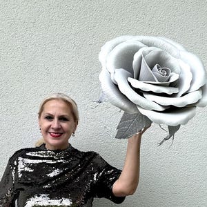 Giant Foam Rose. Unique Handmade Decor. Huge Artificial Flower. 40 Cm ...