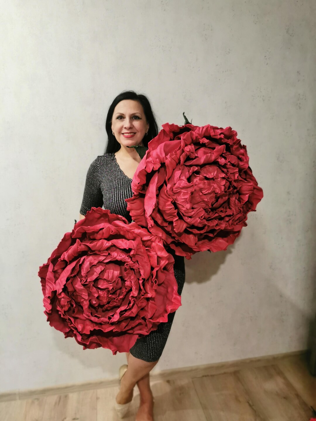 Giant Deep Red Foam Rose, Wedding Backdrop, Storefront Display, Custom ...