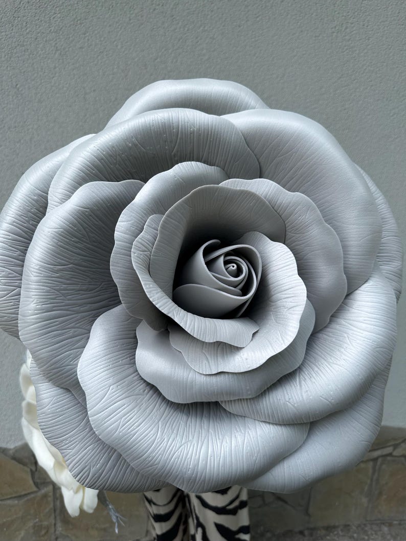 Giant Foam Rose. Unique Handmade Decor. Huge Artificial Flower. 40 Cm ...