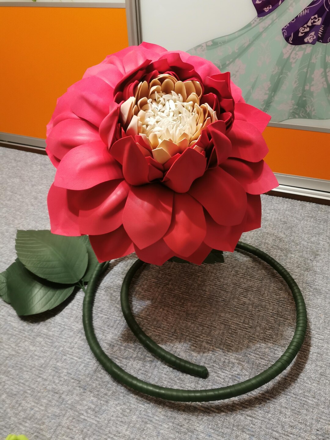 Giant Dahlia. Large Red Dahlia. Oversized Flower. Showcase Flower ...