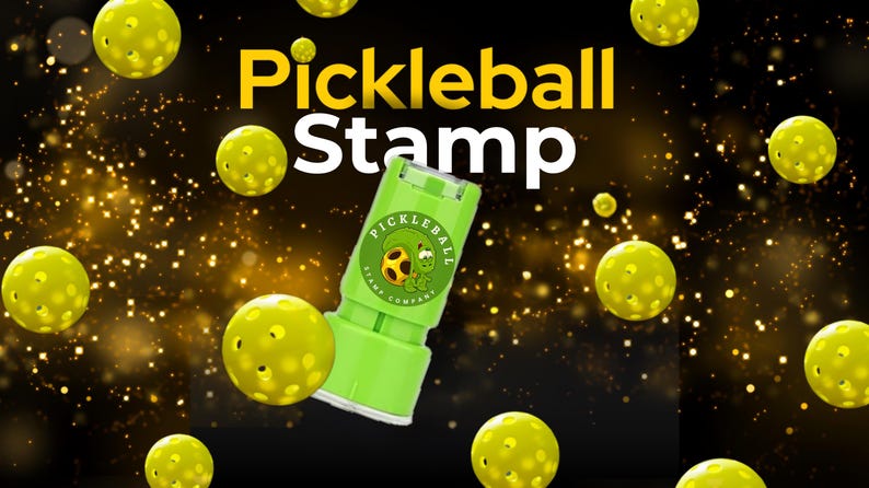 Permanent Self Inking Pickleball Ball Stamp - Etsy
