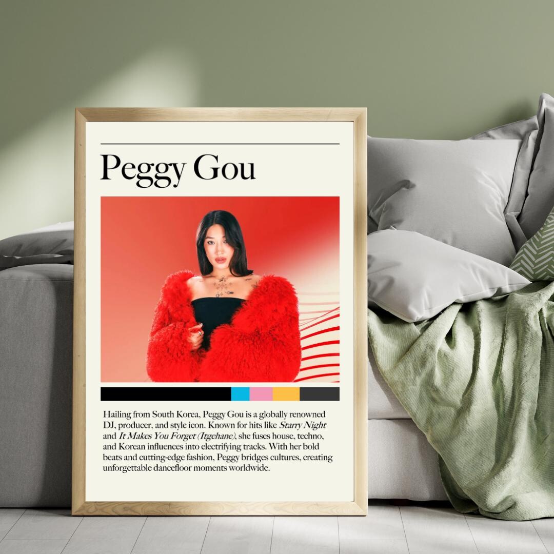 Peggy Gou - South Korean Electronic Techno DJ Music Print Set - Custom ...