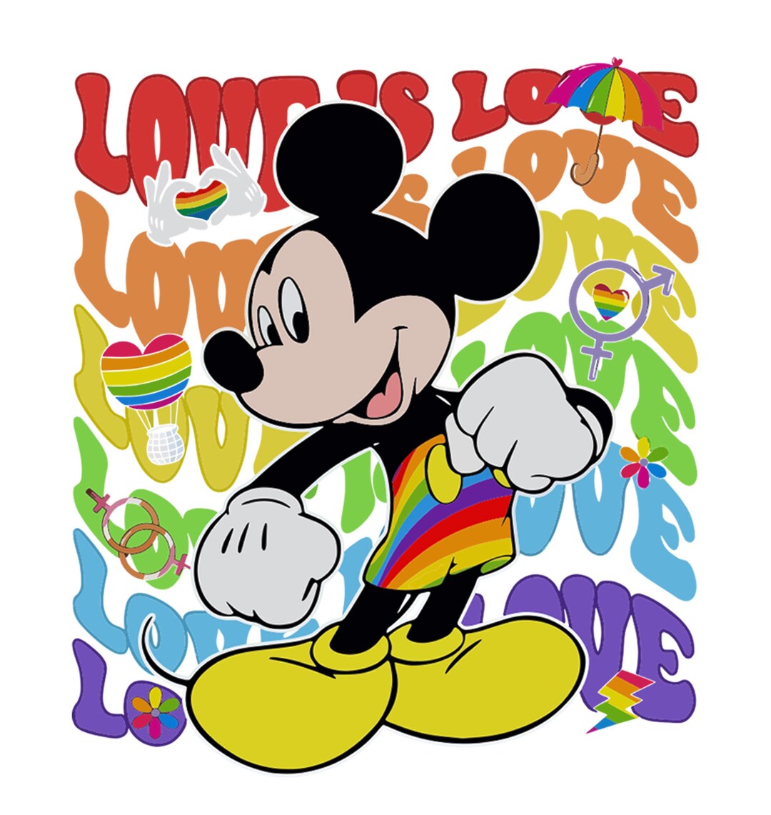 Mickey Pride Svg, Vintage Disney Pride SVG, Retro Mickey LGBTQ SVG ...