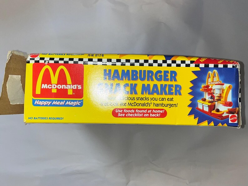 1993 Vintage Mcdonald's Happy Meal Magic Hamburger Snack Maker - Etsy