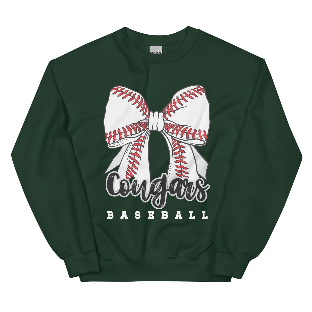 Cougars Bow Baseball - Adult Unisex Sweatshirt - Etsy