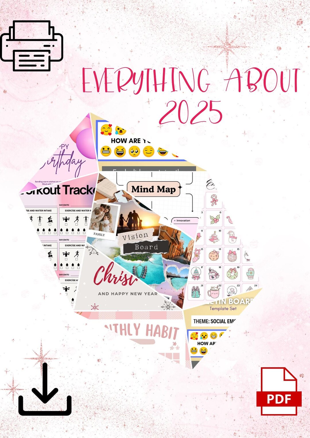 New Years 2025 Vision Board Party Invitation, Manifestation Gathering ...
