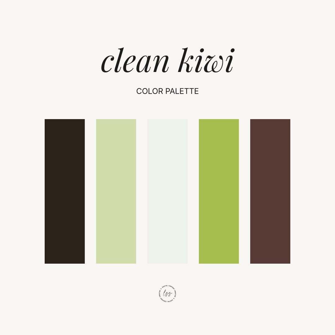 Clean Kiwi - Brand Color Palette - Etsy