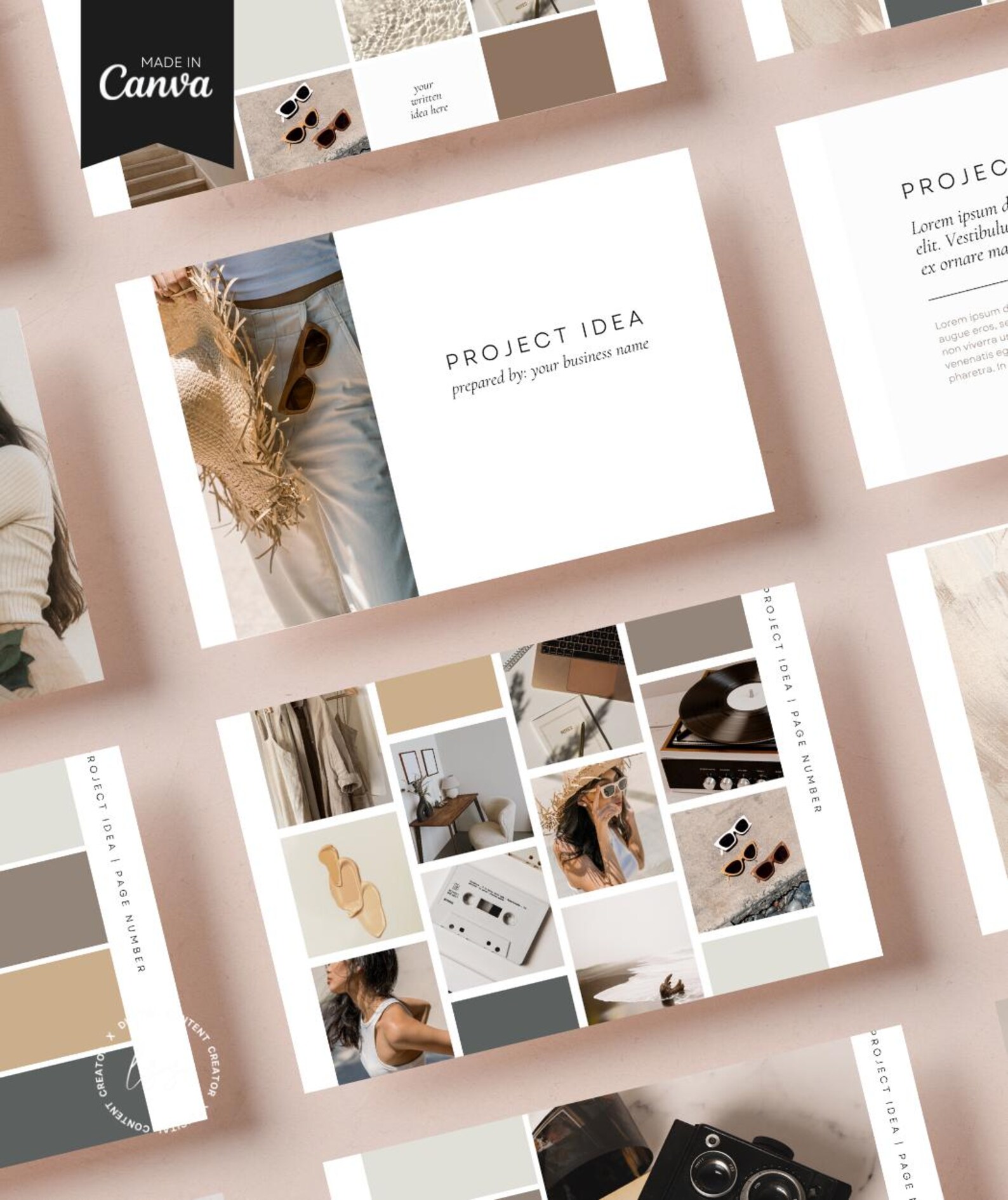Project Mood Board Vorlagenpaket - Canva - Etsy.de