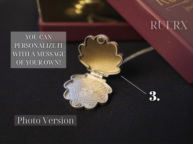 Engraved Locket Silver Necklace, Handmade Memorial Personalized Pearl ...