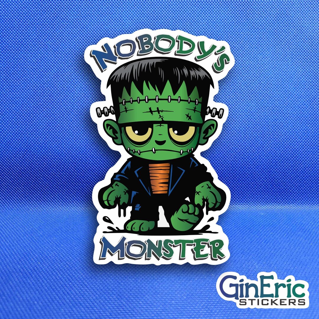 Nobody's Monster Frankenstein Weatherproof Sticker - Etsy