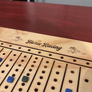 Horse Racing Wooden Game W/ Dice & Game Pieces - Etsy
