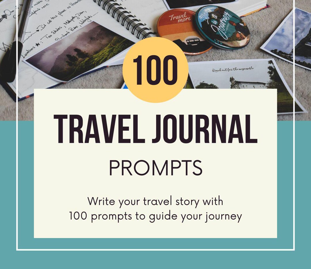 100 Travel Journal Prompts Printable Canva Template, Instant Download ...