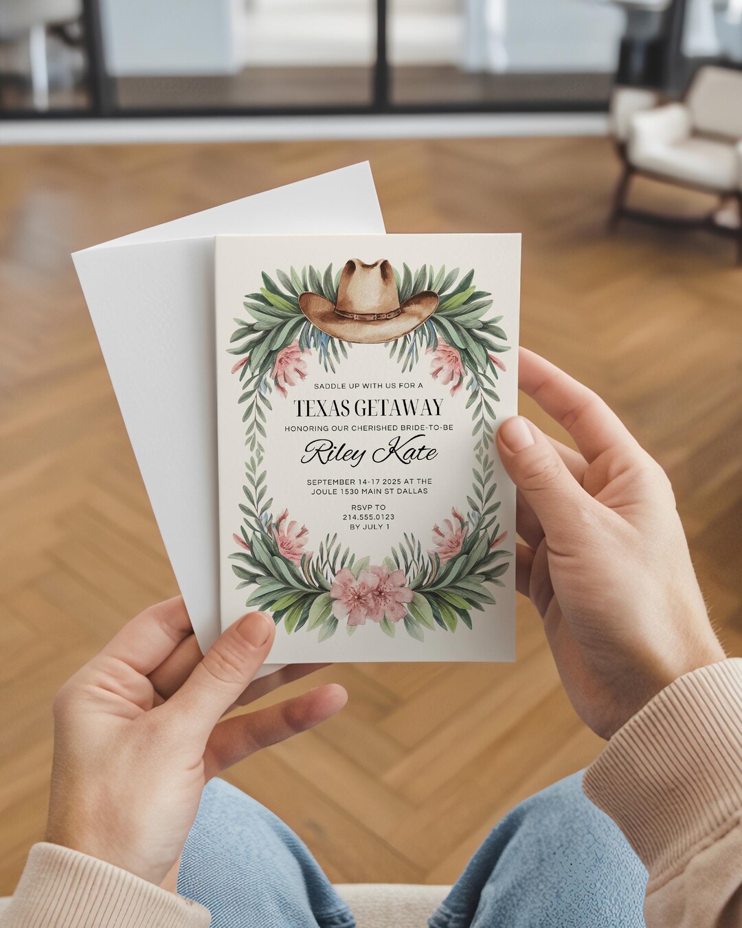 Western Bachelorette Invitation, Texas Getaway Bridal Shower Invite, Rustic Country Wedding ...