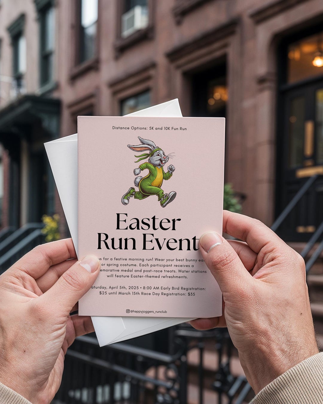 Easter Run Event Flyer & Instagram Story, 5K 10K Race Invitation ...