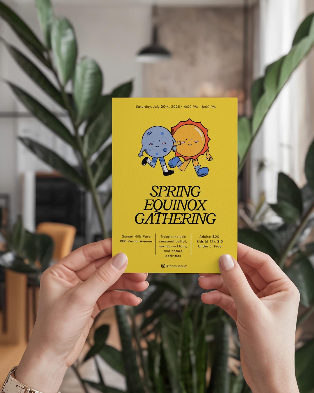 Spring Equinox Gathering Flyer Template - Editable Digital Download for ...